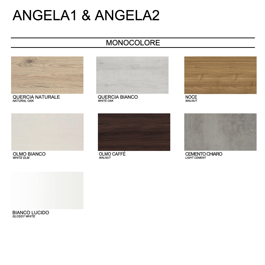 Mobile bagno sospeso 60 cm incluso di specchio e lampada Angela 2