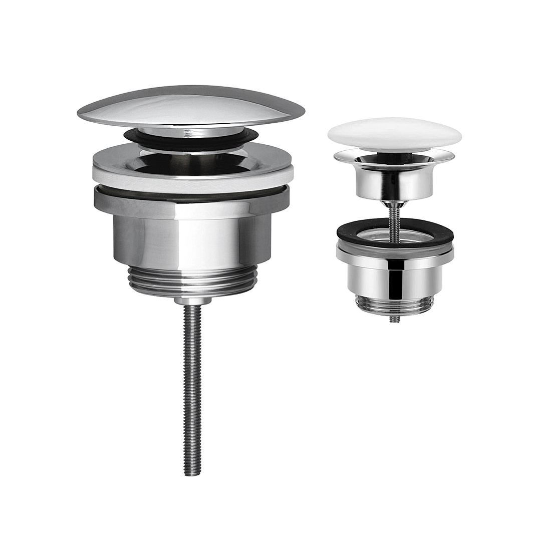 Kit per installazione lavabo con sifone design e piletta clic clac