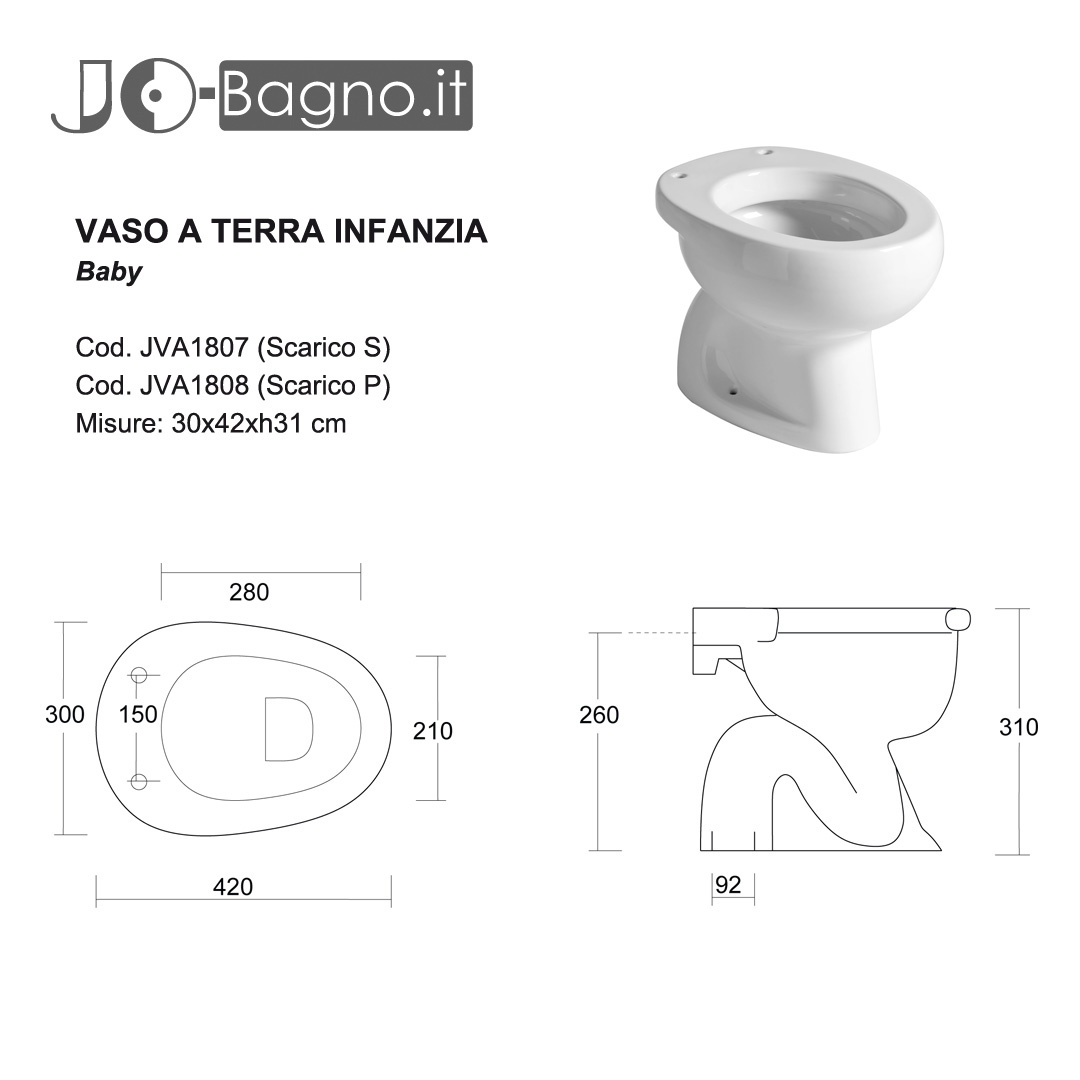 WC Bambini Infanzia Ceramica Scuole e Asili SMARTY