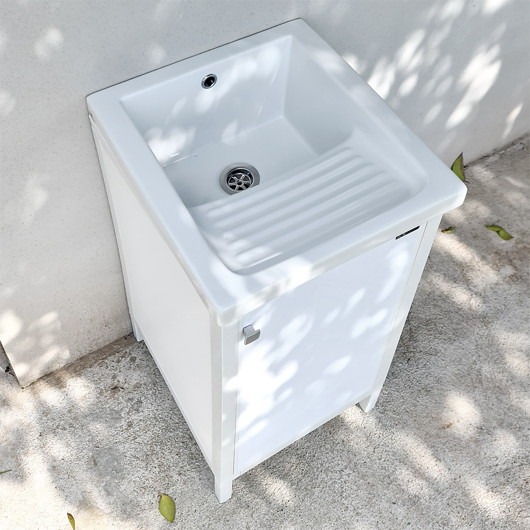 Mobile per esterno 45x50 con Vasca lavatoio in ceramica Mosella